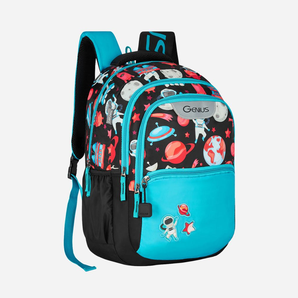 Buy Genius Comet 27L Black School Backpack Online