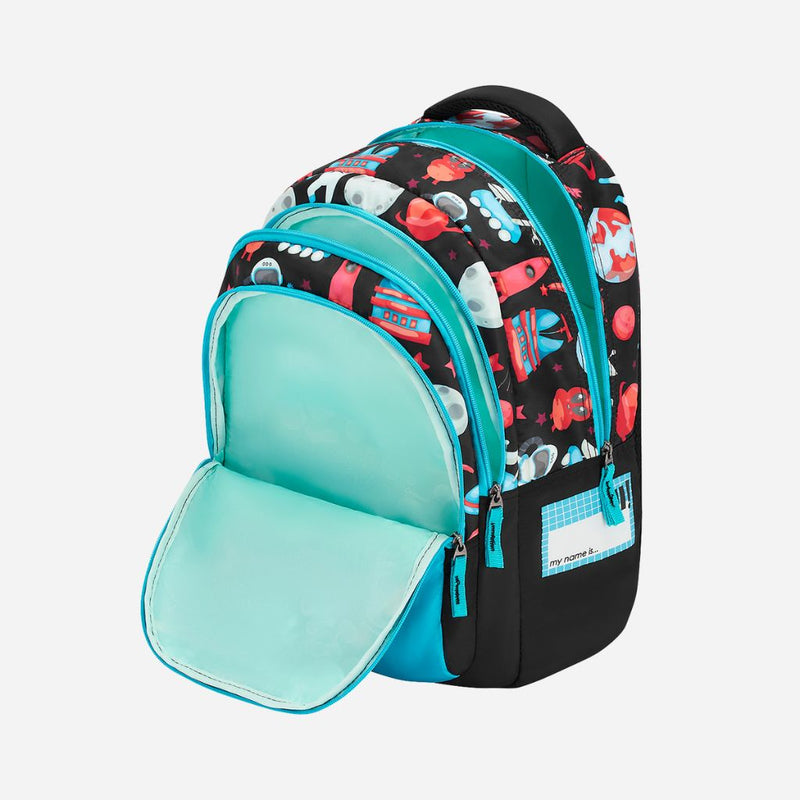 Buy Genius Comet 27L Black School Backpack Online