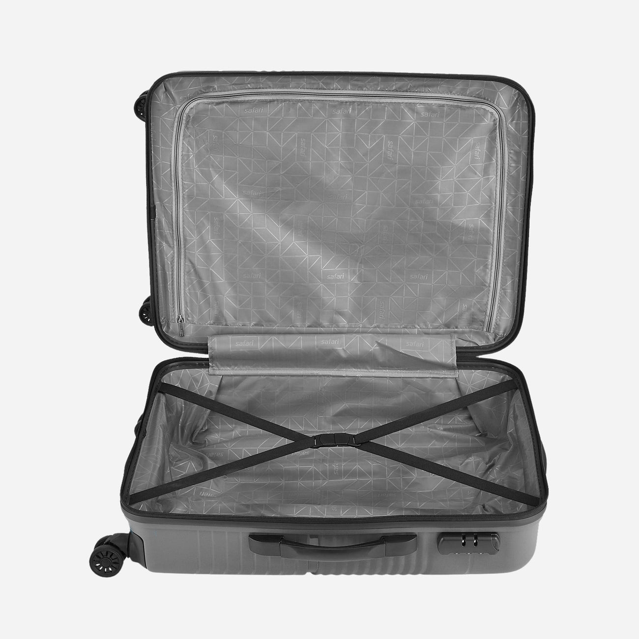 Buy Safari Zolo 55/66/75 cm Dark Grey Trolley Bag Online