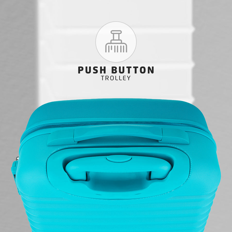 Buy Safari Aerodyne Cyan Lightweight Trolley Bag Online