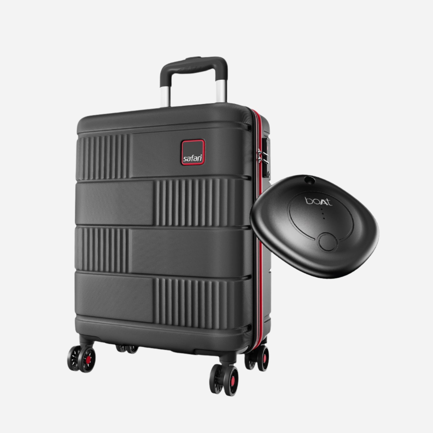 Buy Safari Trackr Hard Luggage Black Online