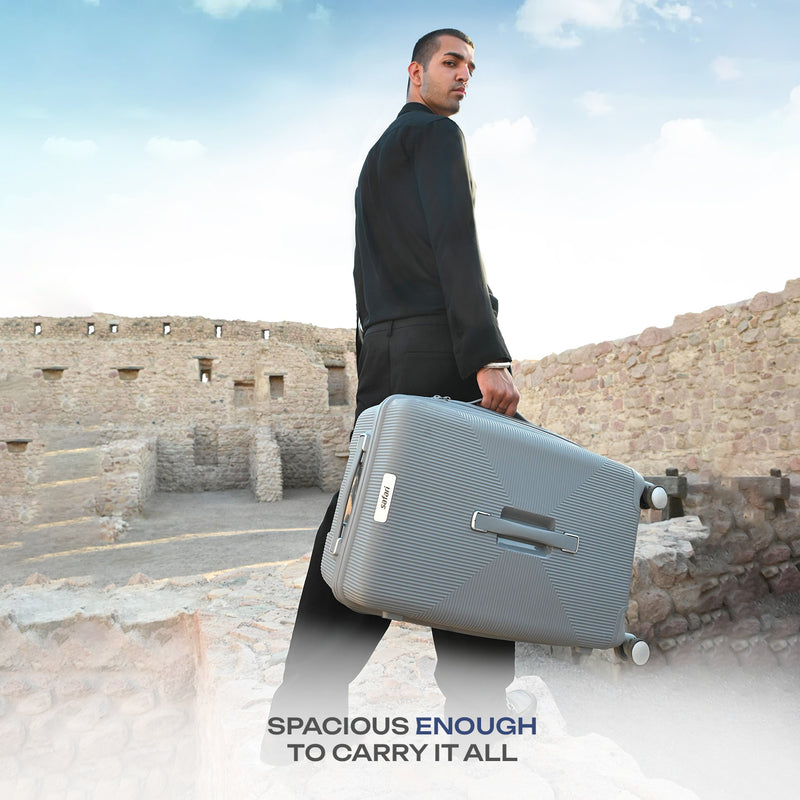 Safari Trunk Trolley Bag with Front Handle, TSA lock and Anti-Theft ...