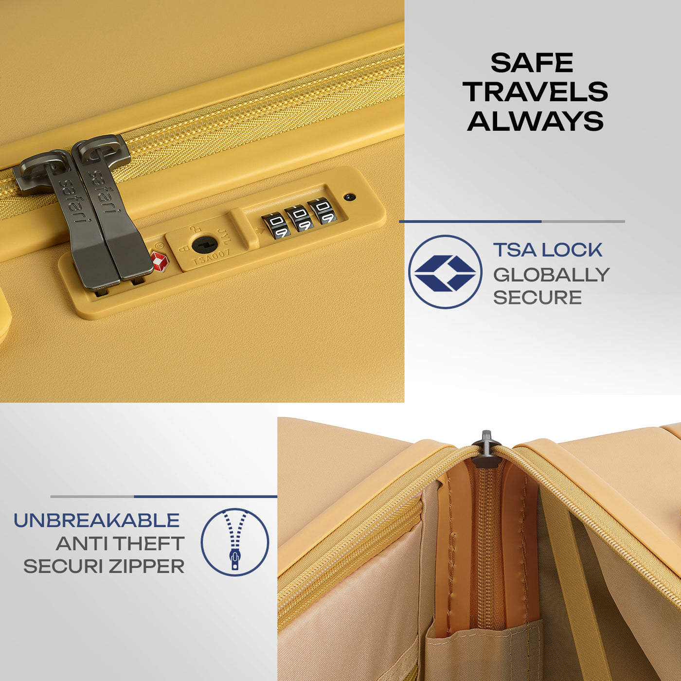 Safari Trunk Trolley Bag with Front Handle, TSA lock and Anti-Theft ...