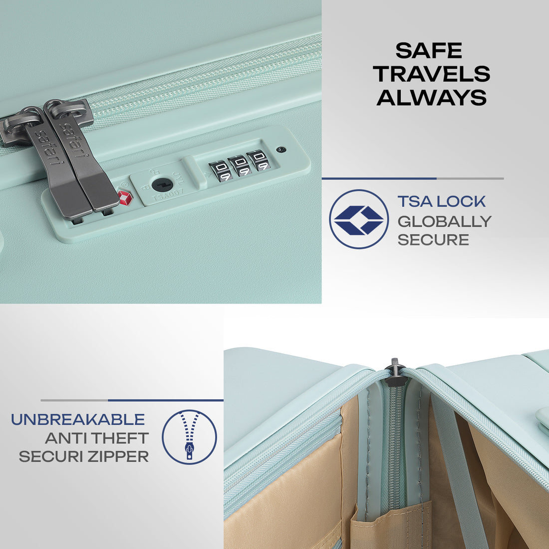 Safari Trunk Trolley Bag with Front Handle, TSA lock and Anti-Theft ...