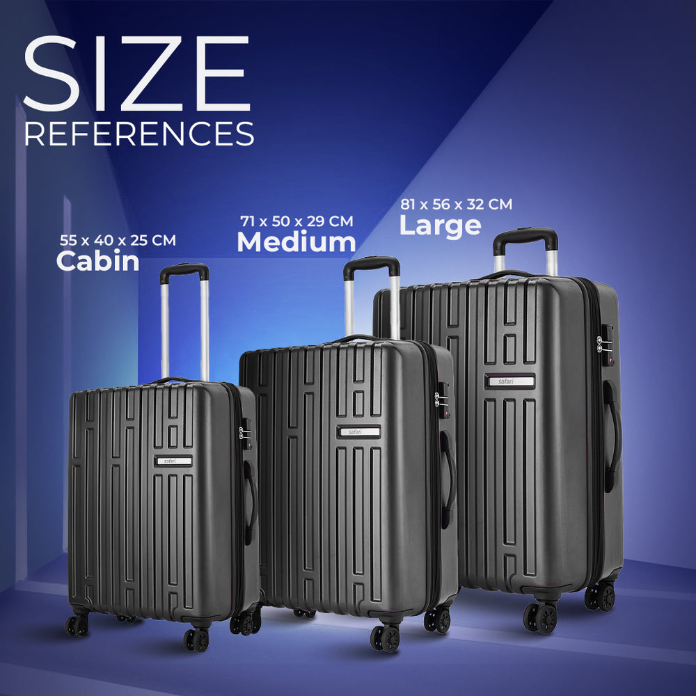 Buy Safari Cargo Max Expandable 55/71/81 cm Gun Metal Trolley Bag