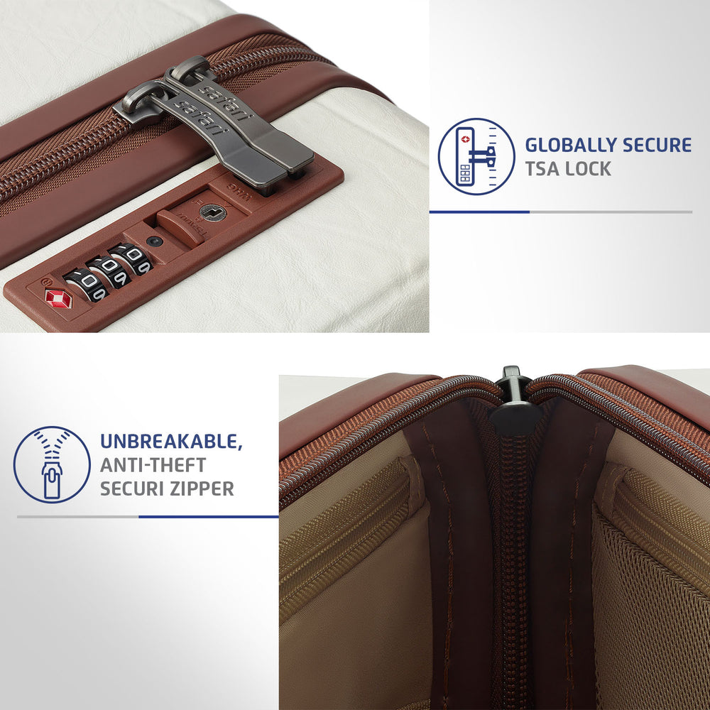 Safari Heritage Trolley Bag with anti-scratch shell, TSA lock and Anti ...