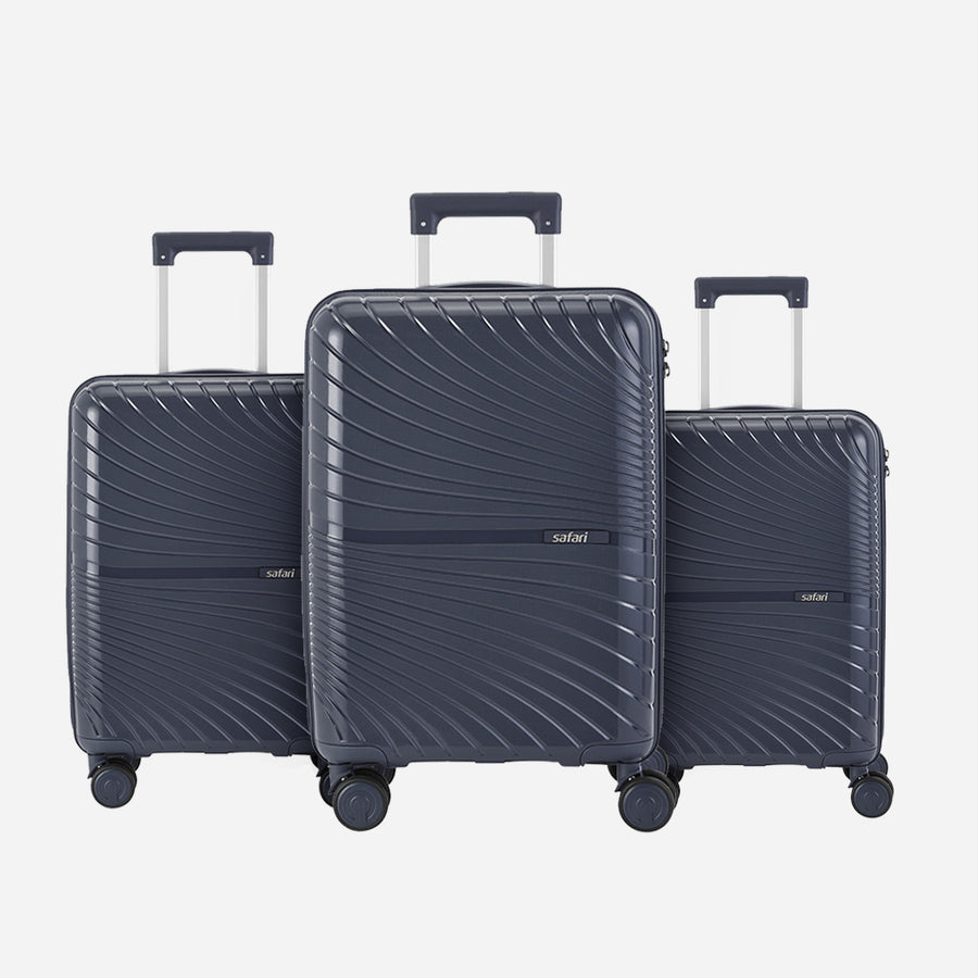 Buy Safari Atlantis Trolley Bag with Anti-theft Zipper and Dual Wheels