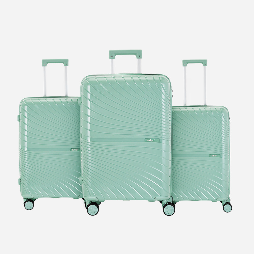 Buy Safari Atlantis Trolley Bag with Anti-theft Zipper and Dual Wheels