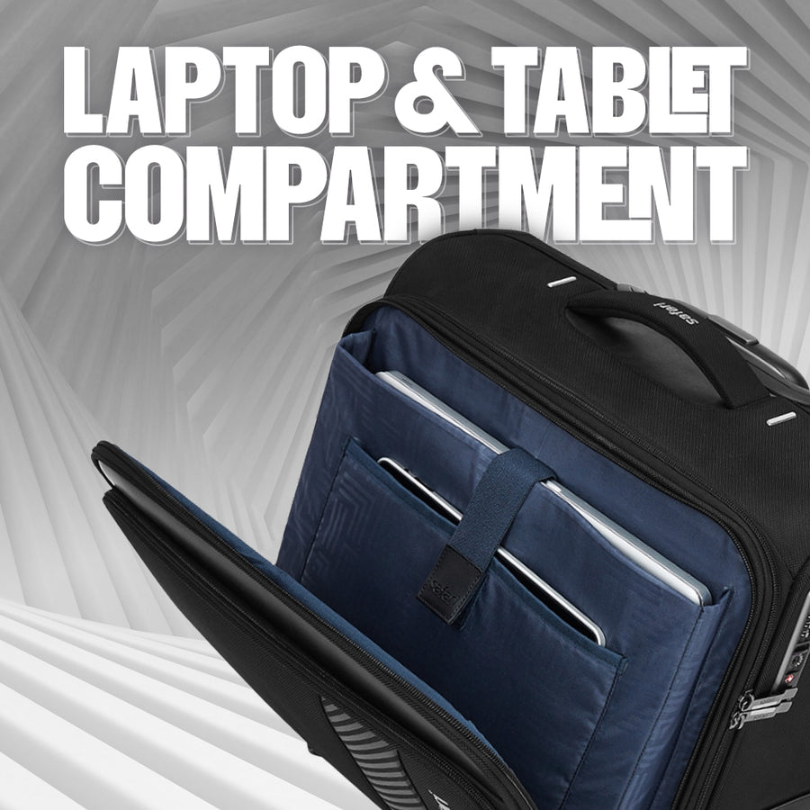 Buy Safari Ascent Overnighter Laptop Trolley Bag Black