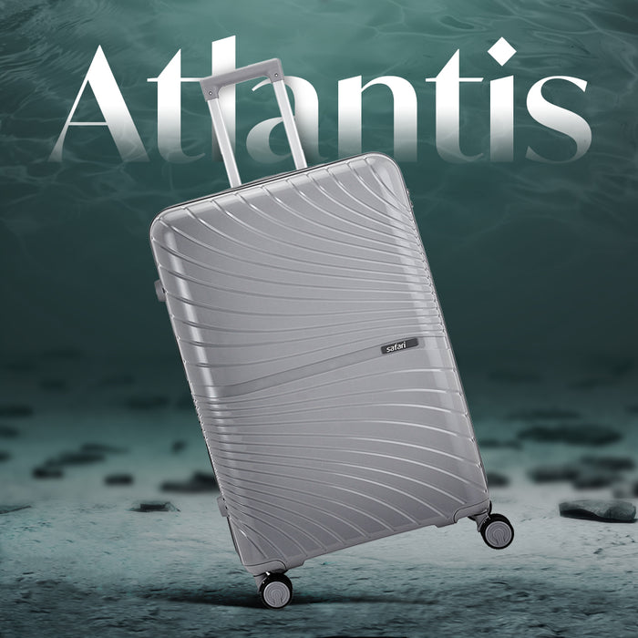 Buy Safari Atlantis Trolley Bag with Anti-theft Zipper and Dual Wheels