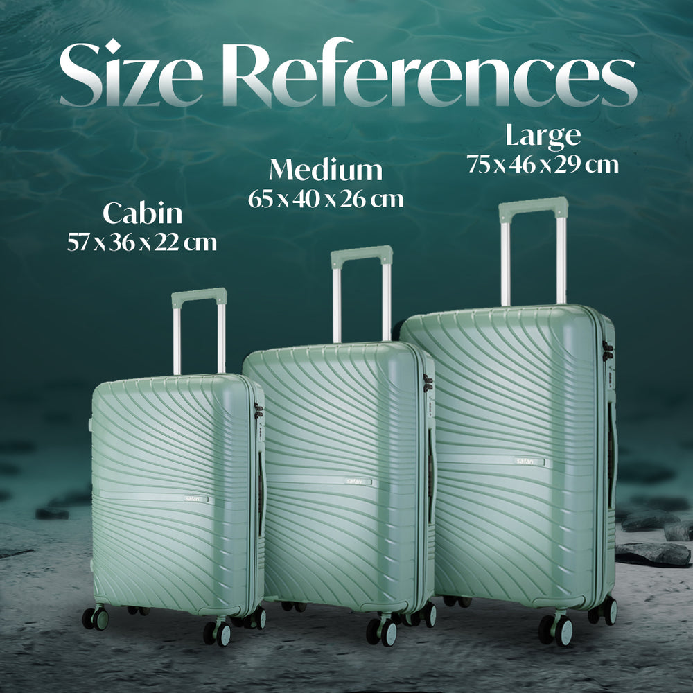 Buy Safari Atlantis Trolley Bag with Anti-theft Zipper and Dual Wheels