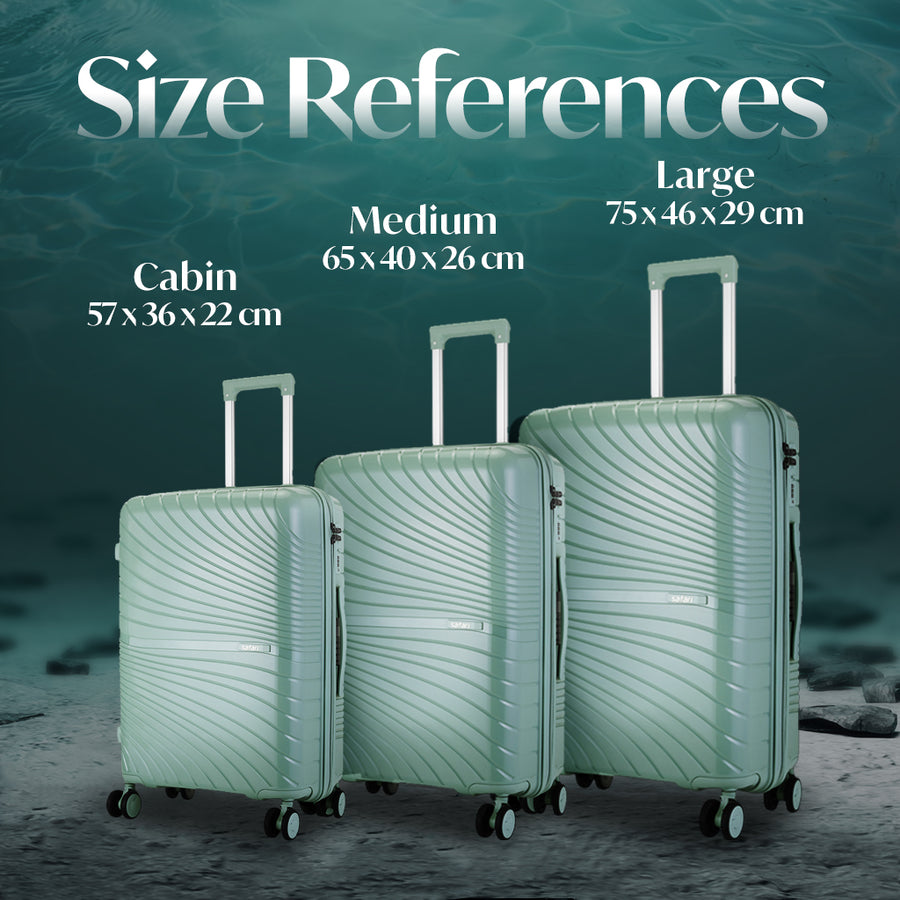 Buy Safari Atlantis Trolley Bag with Anti-theft Zipper and Dual Wheels