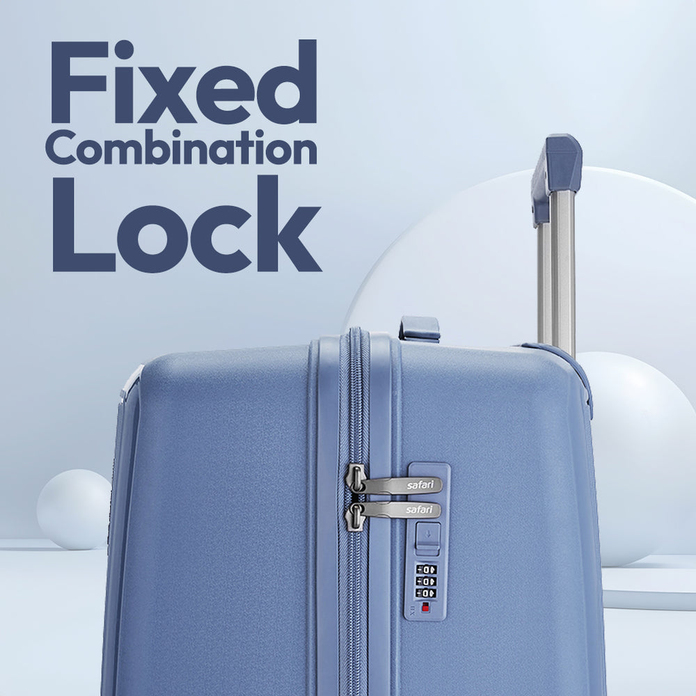 Buy Safari Cooper 55/66/76 cm Blue Trolley Bag Online