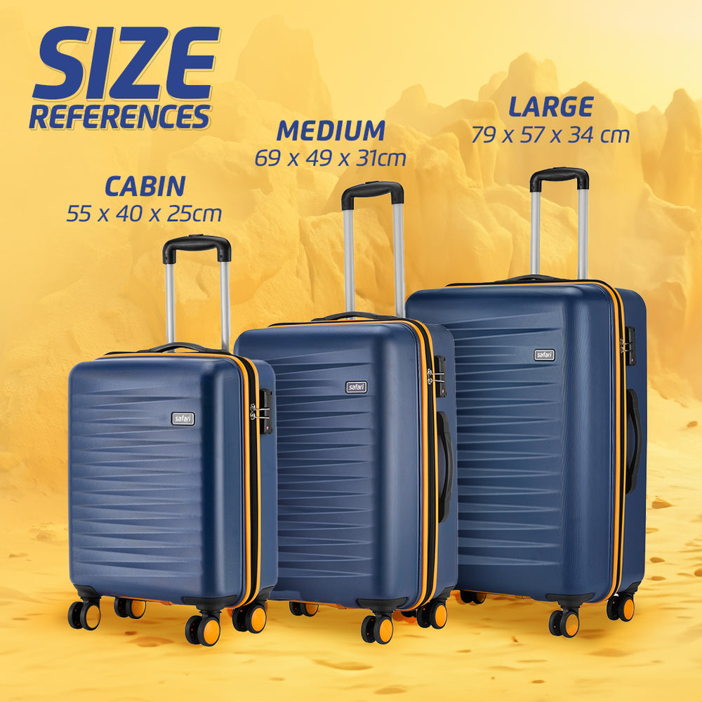 Buy Safari Defender Graphic Blue Trolley Bag with TSA lock and Dual Wheels