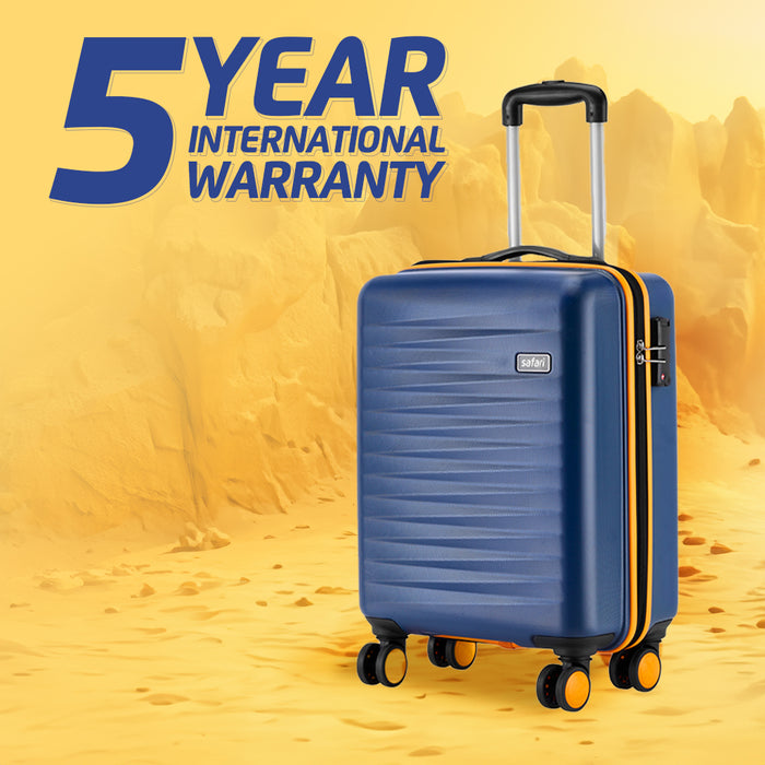 Buy Safari Defender Graphic Blue Trolley Bag with TSA lock and Dual Wheels